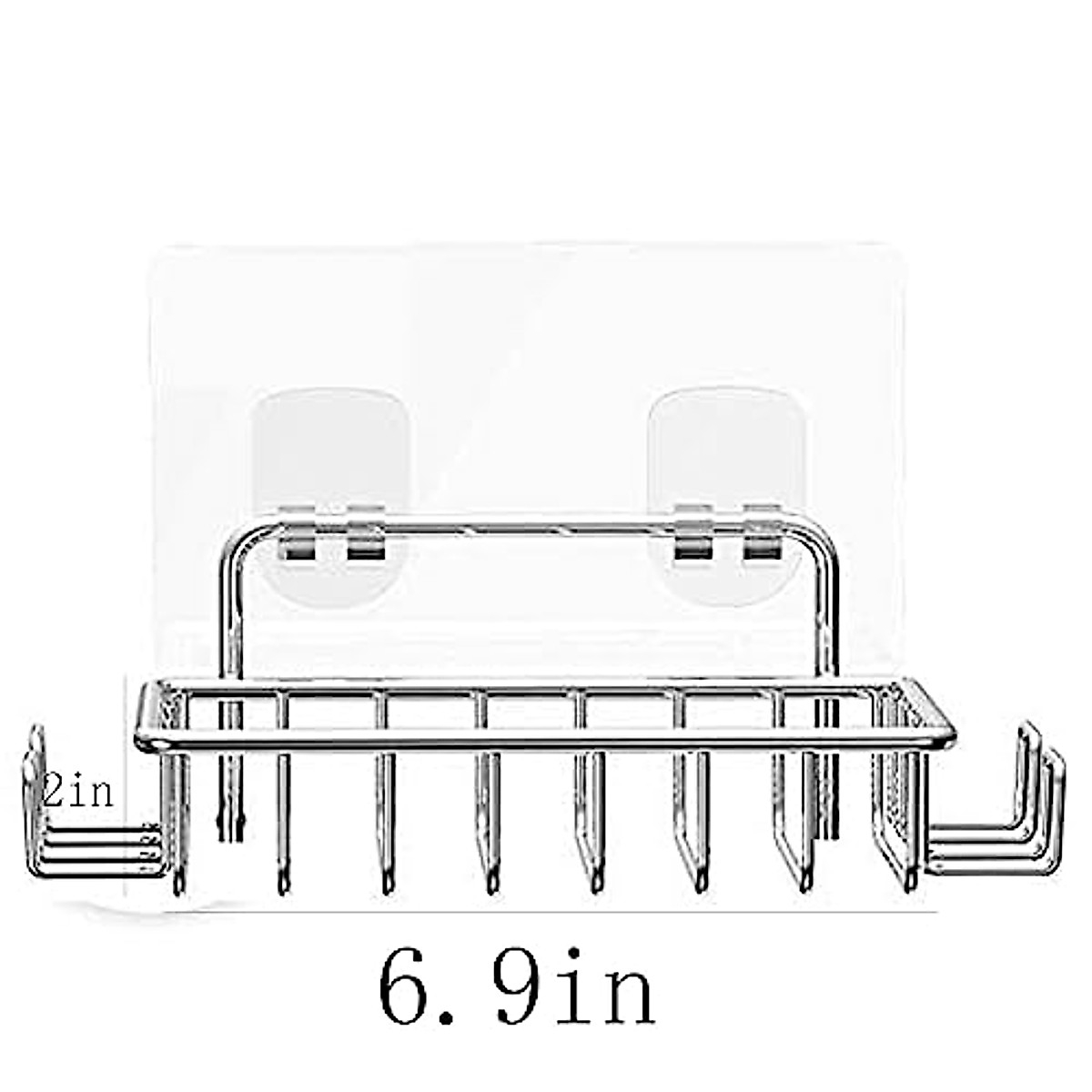 HESOMED Shower Caddy,Soap Holder with Adhesives, No Drilling SUS 304 Rustproof Steel Storage Shower Rack for Bathroom and Kitchen (Silver)
