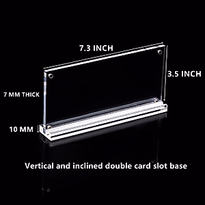 IEEK Acrylic Dollar Bill Frame Currency Holder Clear Paper Money Holders for Collectors Currency Ticket Protector Dollar Bill Display Stand,7.3 x 3.5 Inch,2 Pack