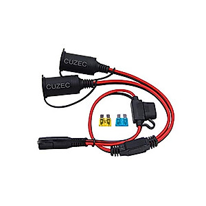 CUZEC 2-Way Splitter, SAE Connector,1 to 2 SAE Connector Power Charger Adapter