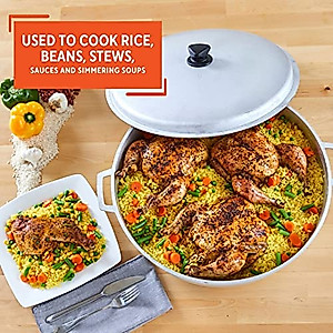 IMUSA USA 11.6Qt Jumbo Traditional Colombian Caldero, 11.6 Quart, Silver