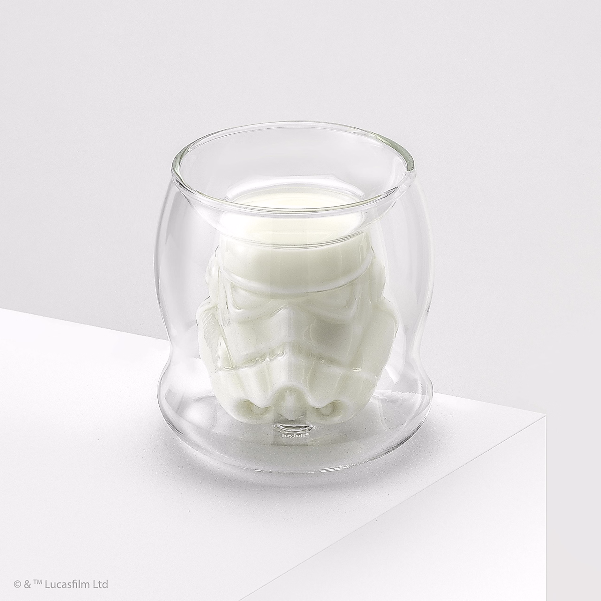 JoyJolt Star Wars Stormtrooper 3D Helmet 6.5oz Double Wall Glass Coffee Cup. From The Star Wars Coffee Mug, Glass Coffee Cups, Espresso Cups and Tea Cups Collection of Double Wall Glasses.