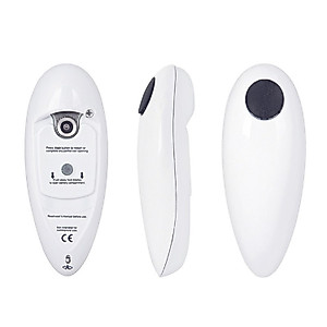 NEONSA Electric can opener, Electric can opener for seniors, Automatic electric can opener,Open Your Cans with A Simple Push of Button,White electric can opener,Can opener electric (WHITE)