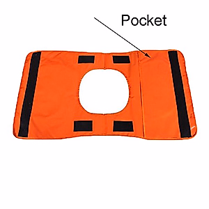Comily Plus+ Off Road Recovery Winch Weight Bag,Safety Strong Durable PVC Winch Rope Dampener Blanket with Pocket-Light Orange Color