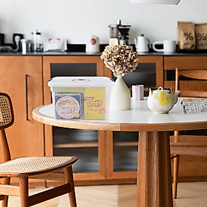 Tstorage 12 Quart Plastic Storage Bin with Lid, Clear Latch Box, 6 Packs