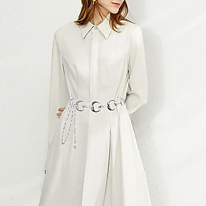 JKJF Moon Belt Chain Metal Waist Chain Jeans Chains Fashion Body Jewelry for Women Ladies Girls – Style 4 Silver