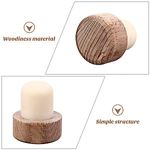 Wine Bottle Stopper 6 Pcs- Natural Soft Wooden Wine Stoppers for Wine Bottles- T Shaped Wine Corks Replacement Corks for Wine Beer Bottle, Glass Bottles, DIY Craft wine saver wine bottle stopper
