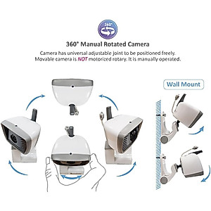 Baby Monitor No WiFi with 2 Cameras, 12hr Long Battery Life, 1000ft Range, 5" HD Display, Auto Night Vision, 2-Way Audio, Lullaby and Noise Activation