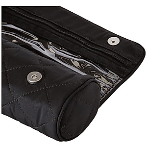 Vera Bradley Women's Performance Twill on a Roll Makeup Brush & Pencil Case, Black, One Size