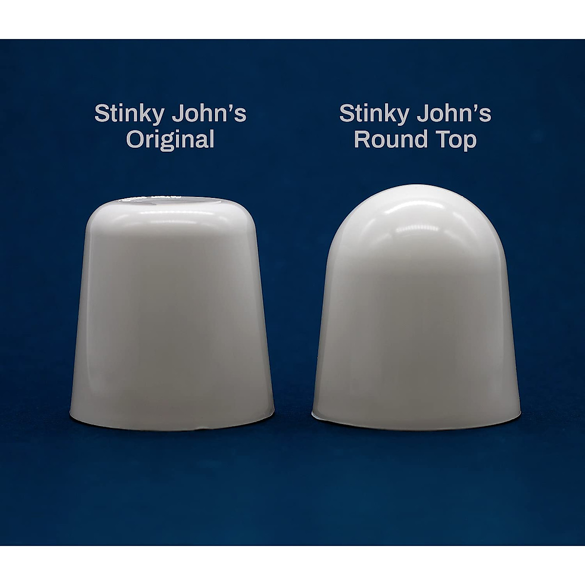 Stinky John's Tall Toilet Bolt Caps: Don't Cut Those Bolts! 100% Made in USA, toilet bolt caps, toilet bolt covers, toilet screw covers (Universal Fit, 2 Pack)