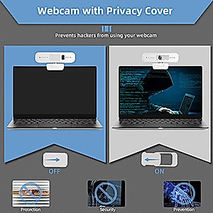 NexiGo Zoom Certified, N940P 2K Zoomable Webcam with Remote and Software Controls | Sony Starvis Sensor | 1080P@ 60FPS | 3X Zoom in | Dual Stereo Microphone, for Zoom/Skype/Teams/Webex (White)