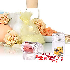 Coopay Plastic Large Beads Boxes Storage Container Set with 30 Pieces Storage Jars Diamond Painting Accessory Box Transparent Bottles with Lid for DIY Diamond, Nail and Small Items (1.85 x 1 Inch)