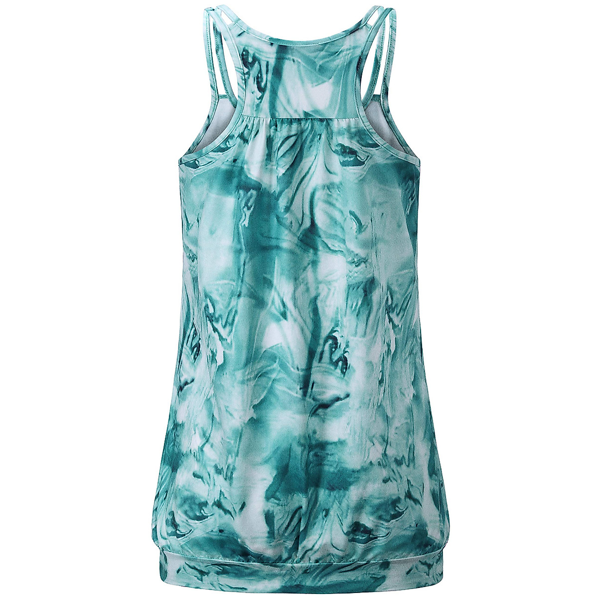 Blevonh Women's Tank Tops - Loose Fit, Color Block Print, Spaghetti Strap, Sports & Exercise Camis, Athleisure L