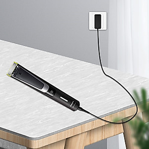 Bouge 15V Norelco One Blade Shaver Charger Compatible with Philips Norelco OneBlade QP6510 QP6520 QP6530 QP6550 (Fits Only) Razor Power Cord, Replacement HQ8505 15V 360mA 5.4W Power Supply Plug