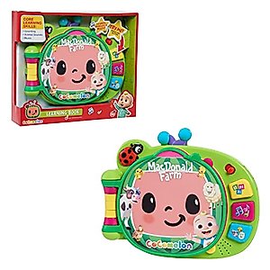 Just Play CoComelon Learning Book Interactive Toy for Toddlers with 3 Learning Modes, Music, Numbers, Animal Sounds, 50 Learning Phrases, Ages 18+ Months, Kids Toys for Ages 18 Month,Multi-color