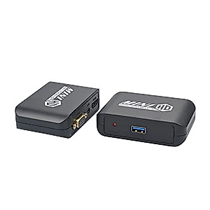Household Compact 1080P USB3.0 to MI-compatible+VGA Adapter Video Converter for Laptop Computer Smart Home Devices