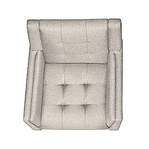 Christopher Knight Home Evelyn Mid Century Modern Fabric Arm Chair, Beige & Walnut