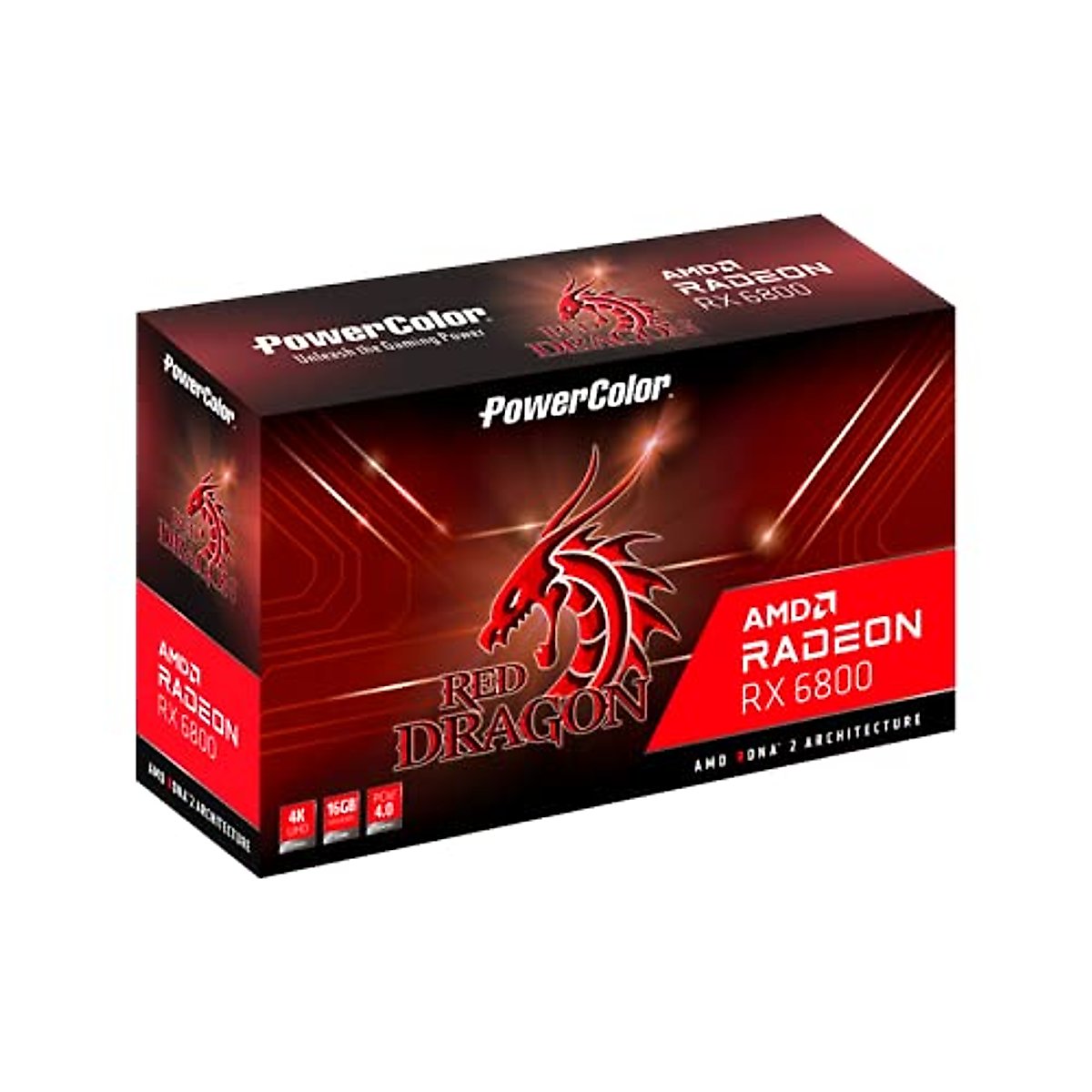 PowerColor Red Dragon AMD Radeon™ RX 6800 Gaming Graphics card with 16GB GDDR6 memory, powered by AMD RDNA™ 2, Raytracing, PCI Express 4.0, HDMI 2.1, AMD Infinity Cache