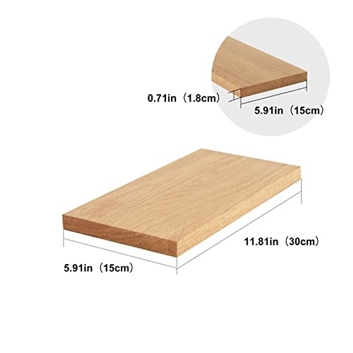 ASLASL Floating Shelves for Wall Decor Storage Set of 2 Wall Shelves with Invisible Metal Brackets Simple and Rustic Wall Shelves Suitable for Bedroom Living Room Bathroom Kitchen(Wood,11.81in)