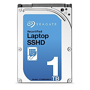 Seagate 1TB Gaming SSHD SATA 8GB NAND SATA 6Gb/s 2.5-Inch Internal Bare Drive (ST1000LM014) (Renewed)