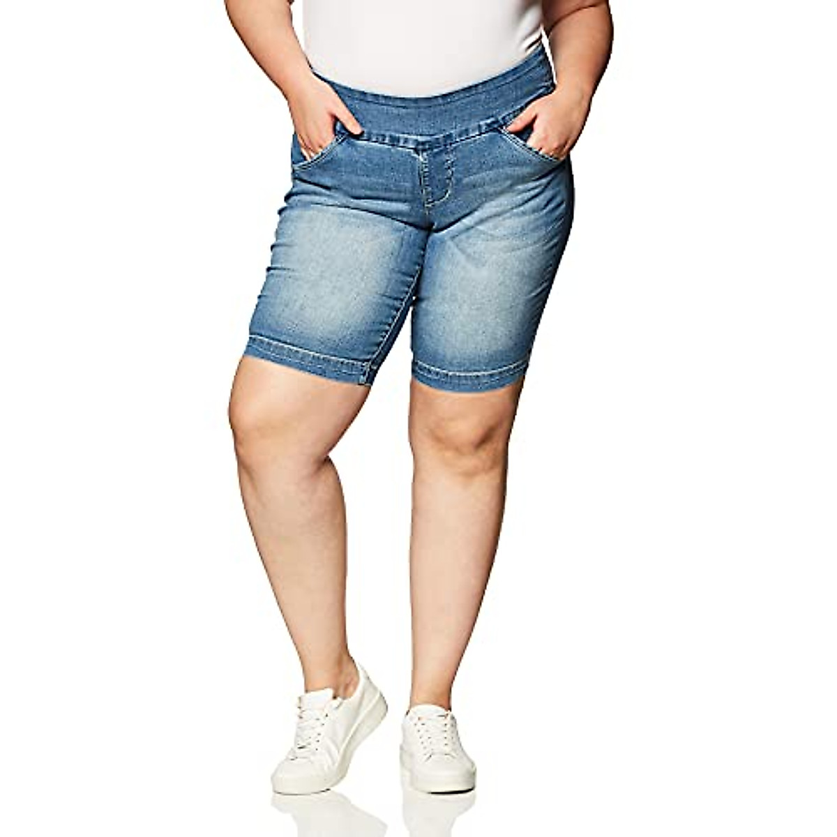 JAG Jeans Women's Ainsley Pull-On Bermuda Short, Horizon Blue, 2