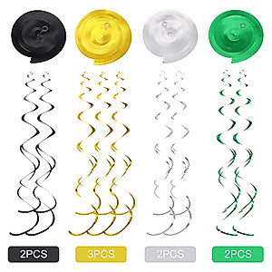 30 Pieces Bee Hanging Swirl Decorations, Bee Party Hanging Swirls Honey Bee Foil Ceiling Streamers Bee Themed Party Supplies for Kids Birthday Baby Shower Bee Day Party Decor