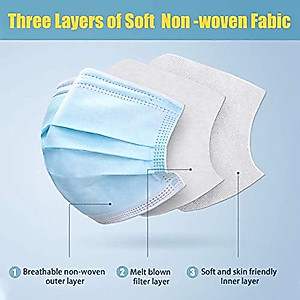 50PCS Disposable Face Mask for Women,Fashion Flowers Printed Dust Masks,Fancy Cute Breathable Face Masks,Safety Facial Mouth Covers