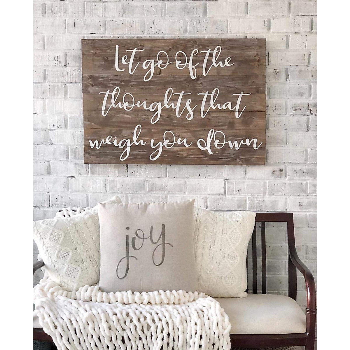 Decorative Knit Throw Pillow Cover Chiristmas Farmhouse Sweater Square Warm Cushion Cover for Couch, Bed, Home Accent Decor (Cream, (18x18 inches(45x45cm))