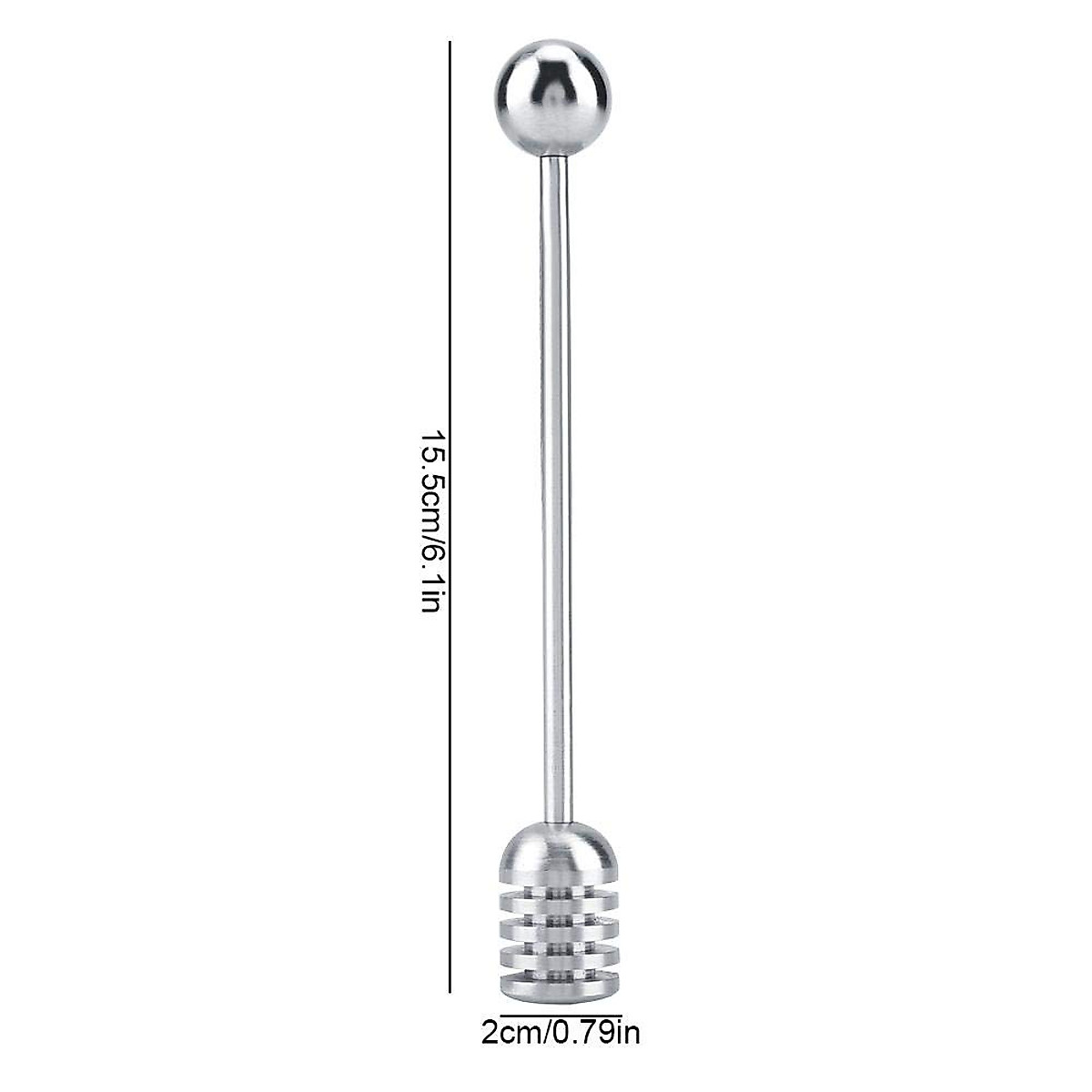 Honey Dipper Sticks, Solid Stainless Steel Honey and Syrup Dipper Stick Long Handle Honey Spoon Stirrer Mixing Tool for Honey Pot Jar Containers honey jar