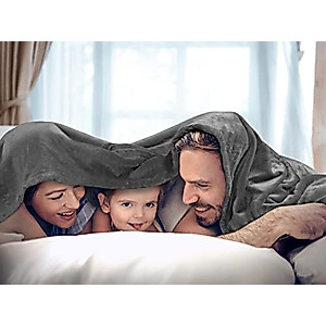 Utopia Bedding Fleece Blankets Bundle Pack of Grey and Navy Twin Size Bed Blankets