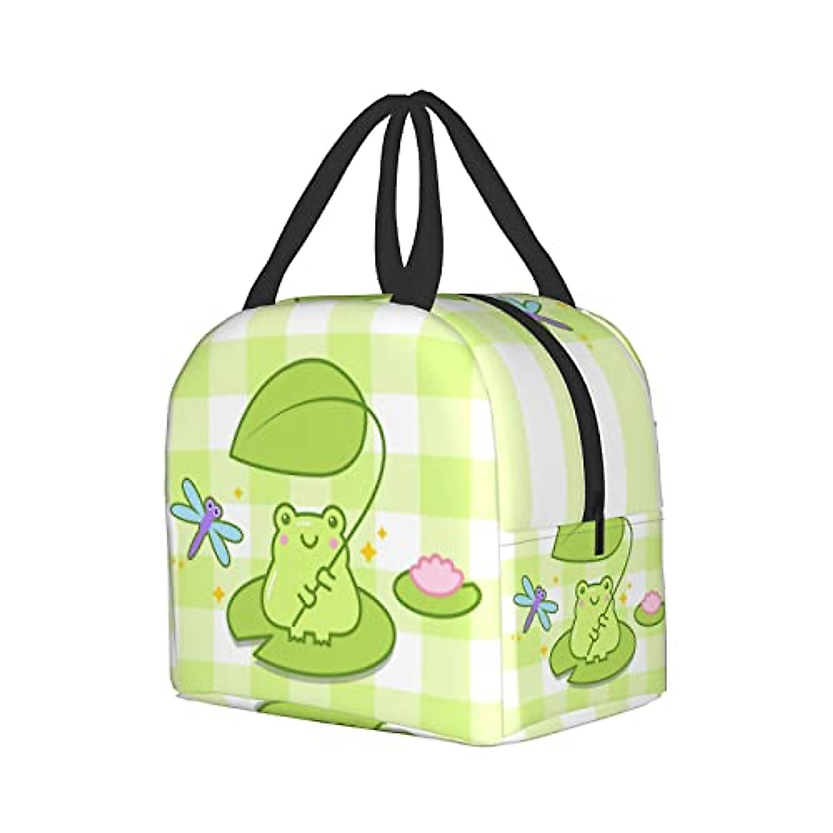 Insulated Lunch Bag Reusable Lunch Box, Cooler Lunch Tote Bag for Teen Girls Boys Women Men School Picnic Office Work, Cute Frog Gift