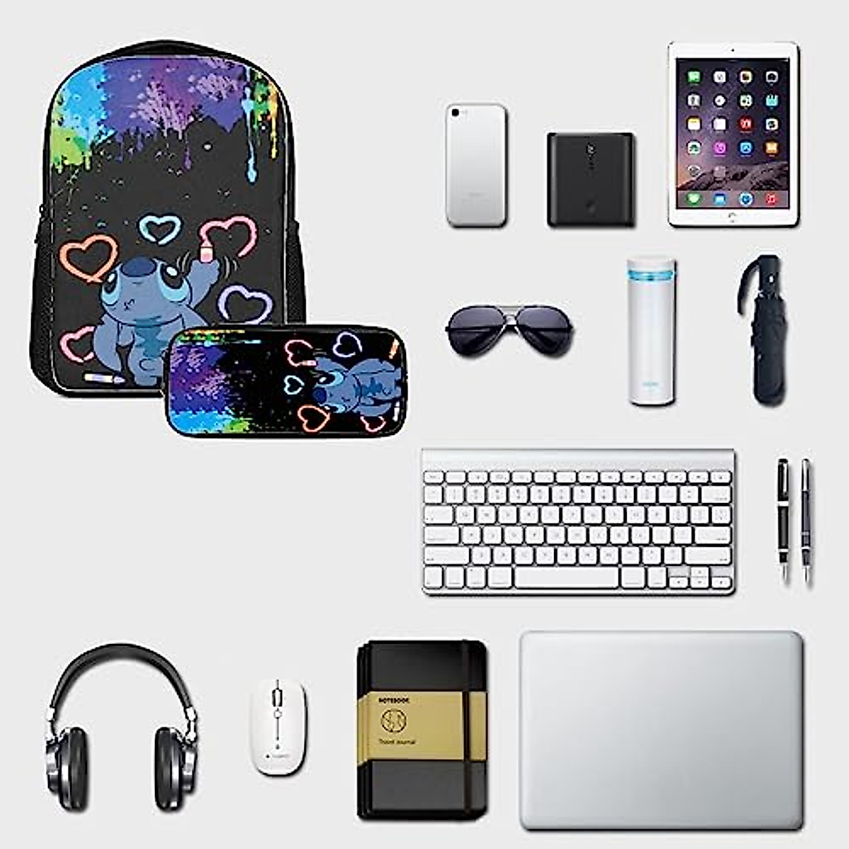 Cartoon Backpack Set Casual School Backpack with Pencil Case Anime Cute Bookbag for Students Boys Girls