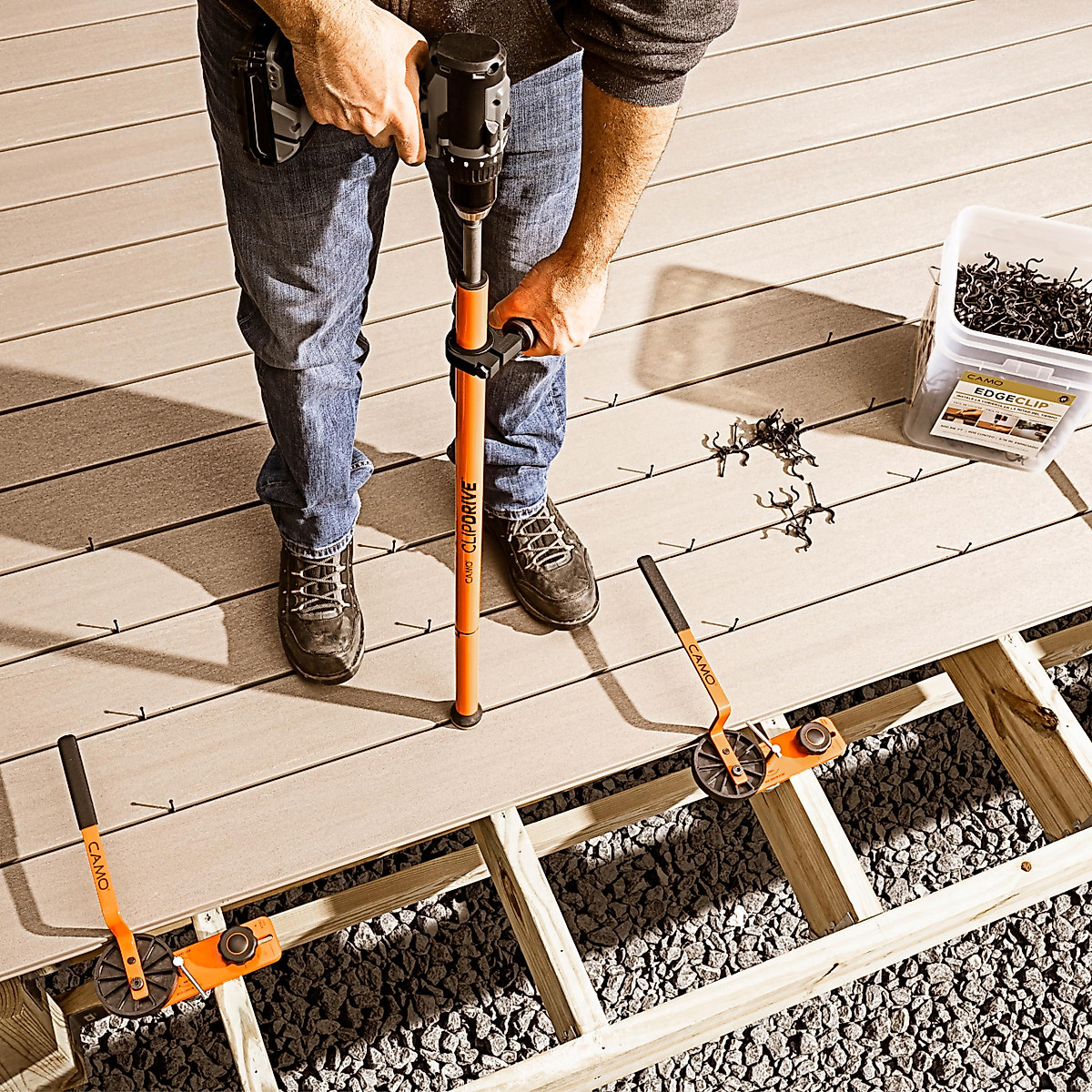 CAMO ClipDRIVE Deck Fastening Tool, Stand Up Drill Attachment for CAMO Deck Clips Installation…