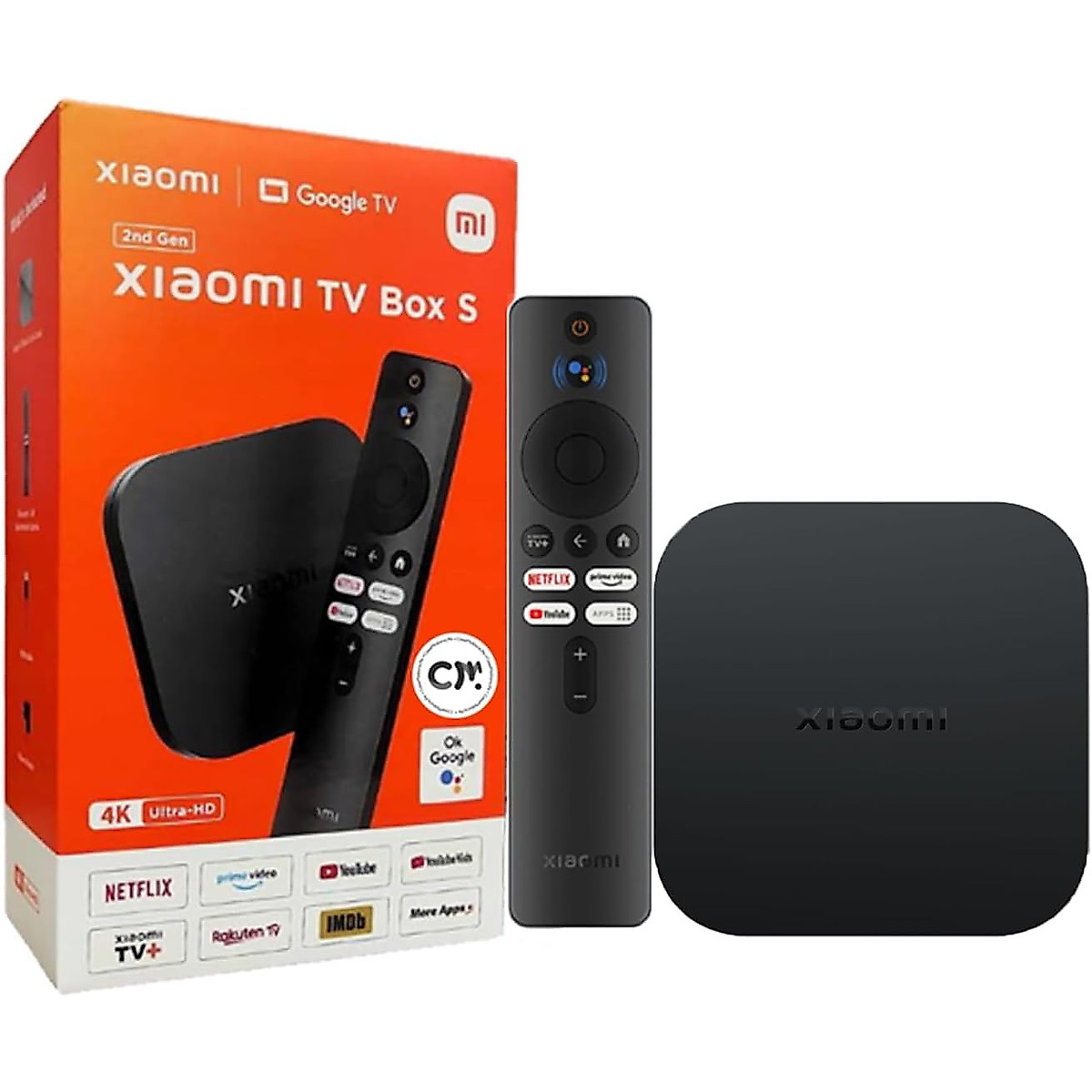 Xiaomi TV Box S 2nd Gen - 4K Ultra HD Streaming Media Player, Google TV Box with 2GB RAM 8GB ROM, 2.4G/5G Dual WiFi, Bluetooth 5.2 & Dolby Audio and DTS-HD, Dolby Vision, HDR10+