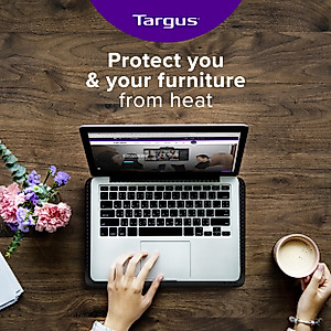Targus 16 inch Dual Fan Lap Chill Mat - Laptop Cooling Pad, Heat Protection Laptop Cooler, Dual-fan Heat Dispersion, USB-A Connection Laptop Fan (PA248U5) Black