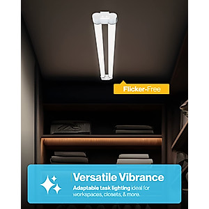 Sunco Linkable LED Utility Shop Light, 4500 LM, 5000K Daylight, 4 FT, 48 Inch Integrated Fixture for Garage, 40W Equivalent 150W, Surface + Suspension Mount, White 4 Pack