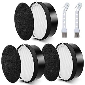 LV-H132 Replacement Filter Compatible with LEVOIT LV-H132-RF Filter Replacement, 3 Pack Filter with 2 Brush