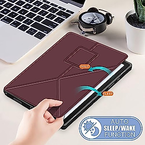 Tablet PC Case Compatible with Samsung Galaxy Tab A8 2021 SM-X200 Tablet Case,Slim Stand PC Hard Back Shell Protective Smart Cover Case,Multi-Viewing Angles Folio Case Cover Auto Sleep/Wake Protective