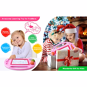 Toys for 1-2 Year Old Girls,Magnetic Drawing Board,Toddler Toys for Girls Age 2 3,Erasable Doodle Board for Kids,Learning Toys for Toddler 1 2 3,Gift for 1 2 Year old Girls Christmas Birthday Easter