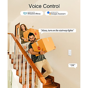GHome 3 Way Smart Switch (4 Pack), Voice and App Control, Needs Neutral Wire, Flame Retardant Material