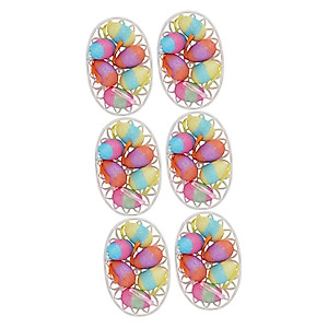 NOLITOY 6 Sets Easter Eggs Toys Gift Accessory Cartoon Plaything Colorful Egg Prop Easter Egg Toy Decorative Egg Prop Cartoon Easter Egg Easter Egg Prop Festival Ornament Oval Basket Foam
