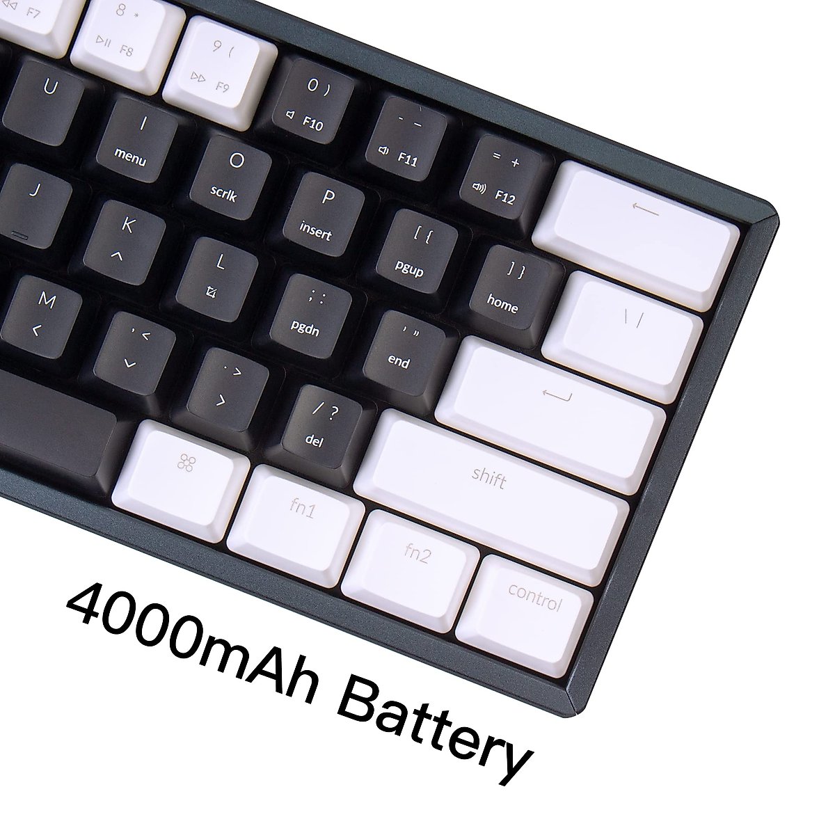 Keychron K12 60% Layout Bluetooth Wireless/USB Wired Mechanical Gaming Keyboard with Keychron Mechanical Brown Switch Aluminum Frame, Compact 61-Key Computer Keyboard for Mac Windowss