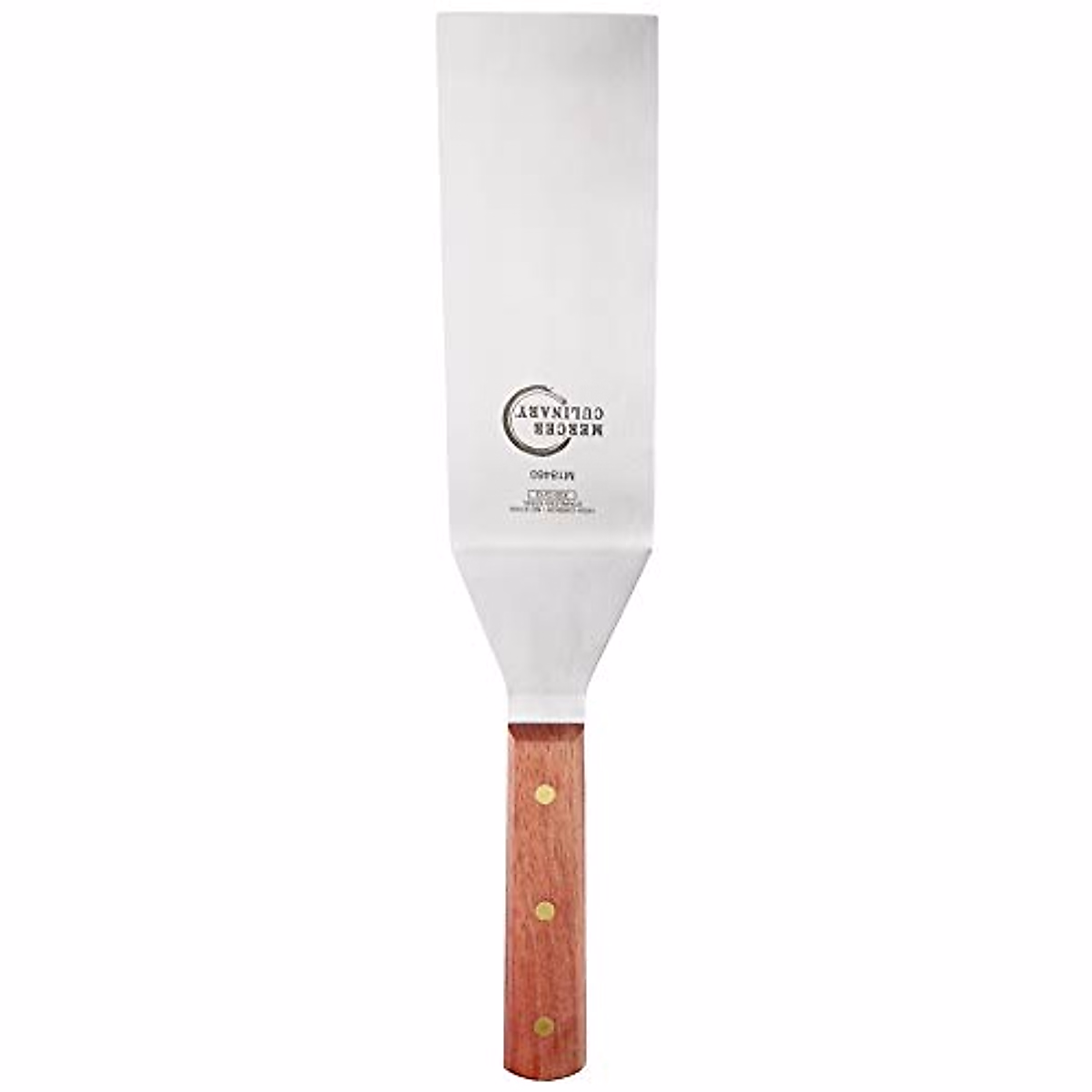 Mercer Culinary Praxis Rosewood Handle Square Edge Turner, 8 Inch x 3 Inch,Brown