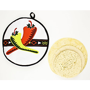Zoie + Chloe Tortilla Warmer 12-Inch - Tortilla, Pita, Wrap, Naan, Pancake, Quesadillas, Flat Bread