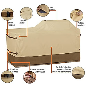 Classic Accessories Veranda Water-Resistant BBQ Grill Cover for 98 Inch Island with Left or Right Grill Head