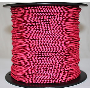 Flo Pink & Black Speckled BCY #24 D Loop Rope Release Material 10'