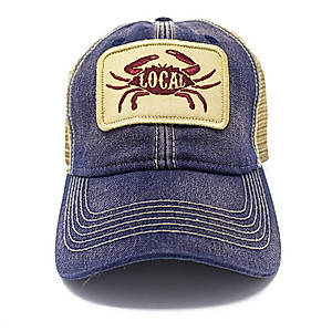 Everyday Trucker Hat Local Seafood Crab, Deep Ocean Blue