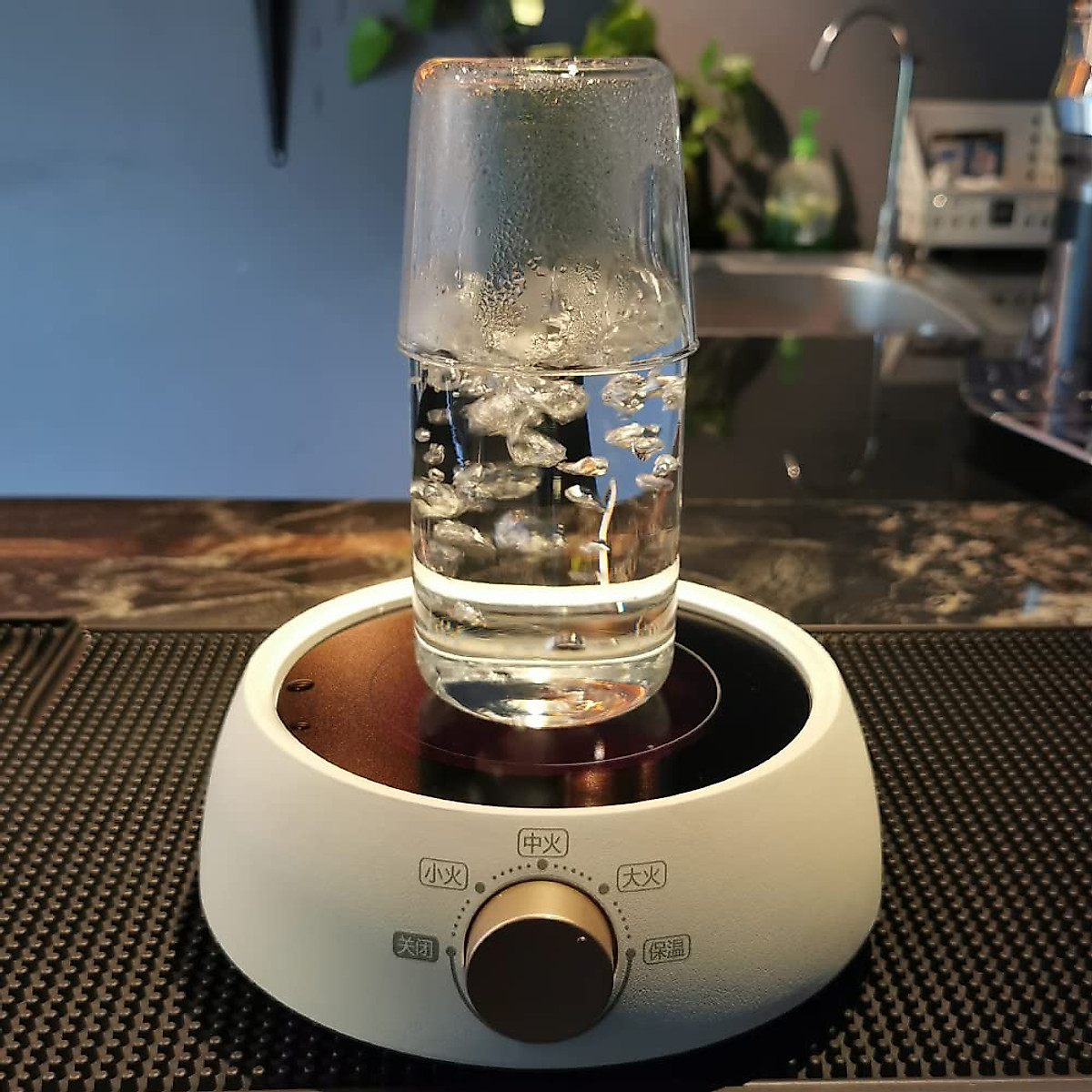 ZILJJ 500ml Bedside Water Carafe Set with Tumbler Glass Set for Bedroom Nightstand, Glass Mouthwash Bottle for Bathroom,Clear Glass Juice Water Pitcher,Night Water Carafe with Cup Set (17.5 oz)