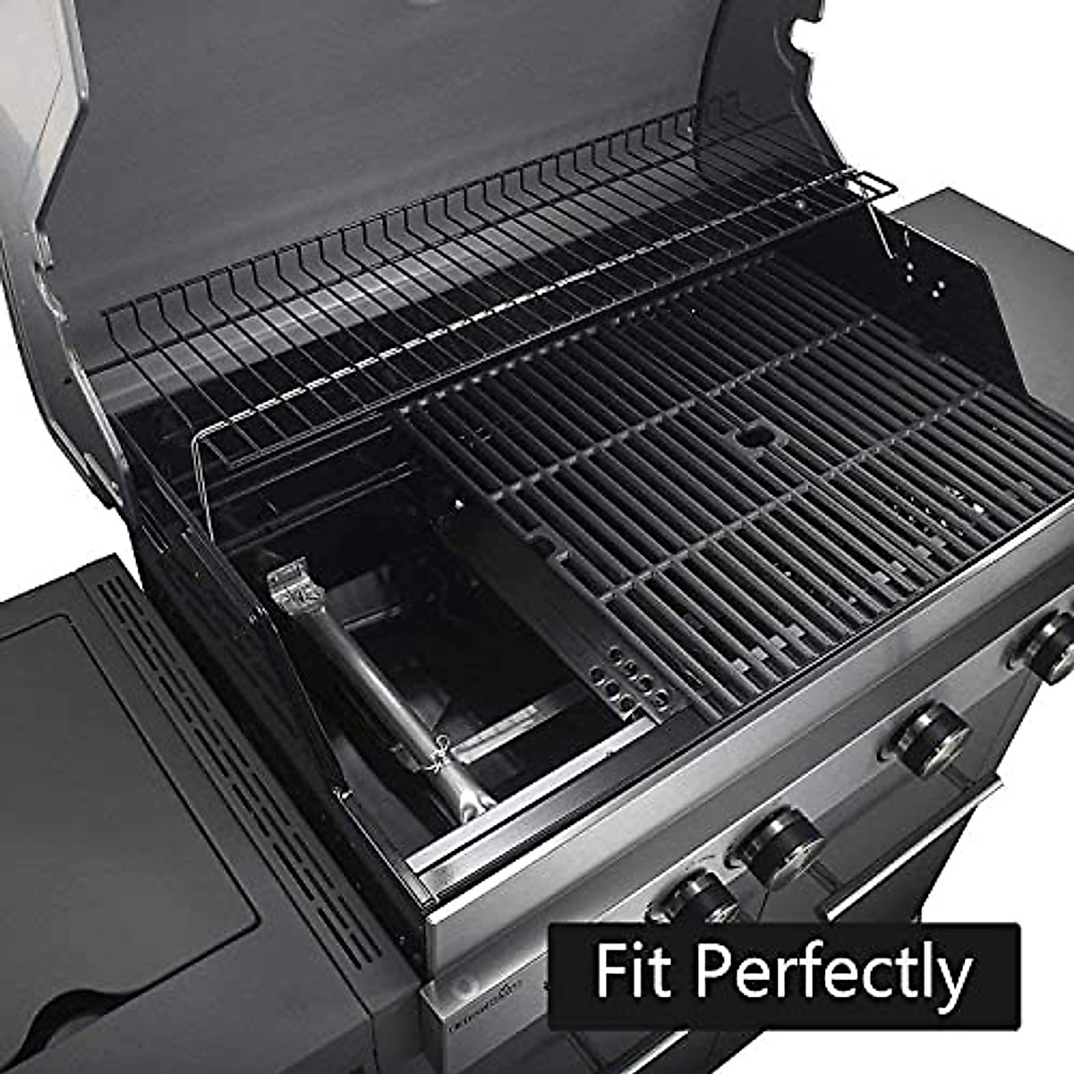 BBQMall Uniflasy Grill Parts Kit for Charbroil 463436215, 463436213, 463436214, 467300115, G432-001N-W1 G432-Y700-W1 G432-0096-W1 Grill Burner Tube Heat Plate Tent Cooking Grate Crossover Ignitior