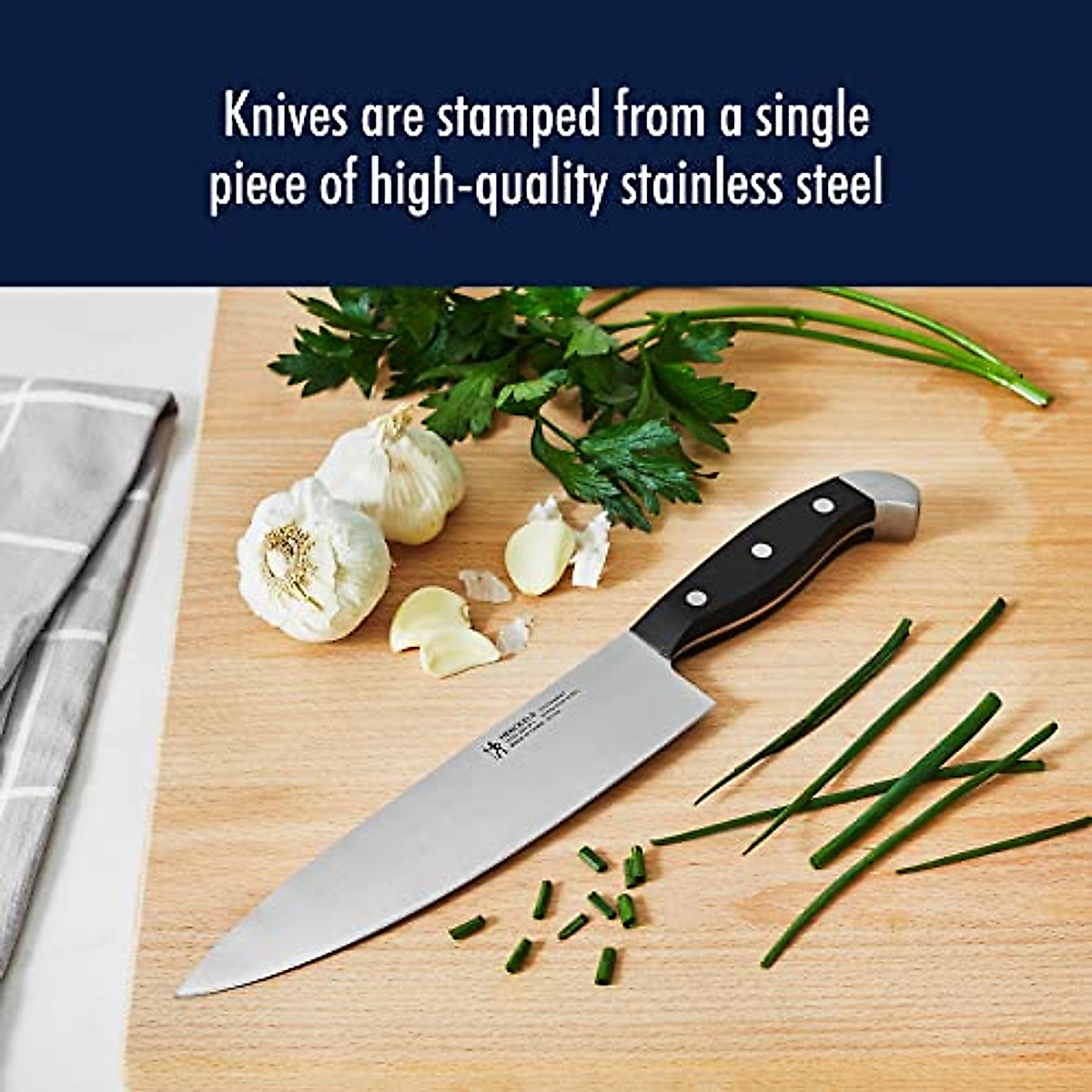 HENCKELS Statement Razor-Sharp 20-Piece White Handle Knife Set with Block, German Engineered Knife Informed by over 100 Years of Mastery