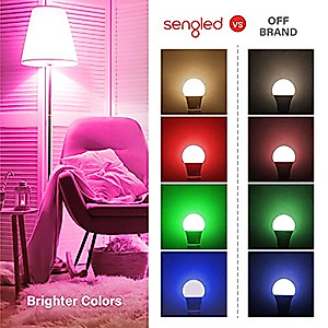 Sengled Smart Light Bulbs, Color Changing Alexa Light Bulb Bluetooth Mesh That Work with Alexa Only, Dimmable LED Bulb A19 E26 Multicolor, High CRI, High Brightness, 9W 800LM, 6-Pack, No Hub Required